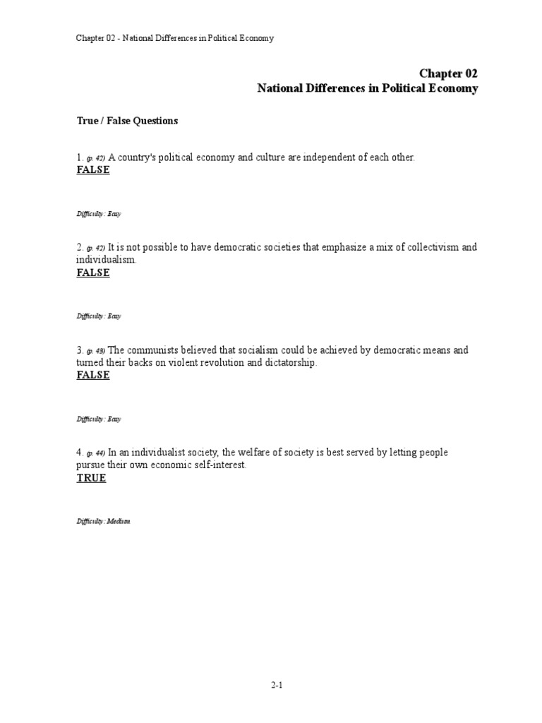 IB - Chap 002 | PDF | Individualism | Socialism