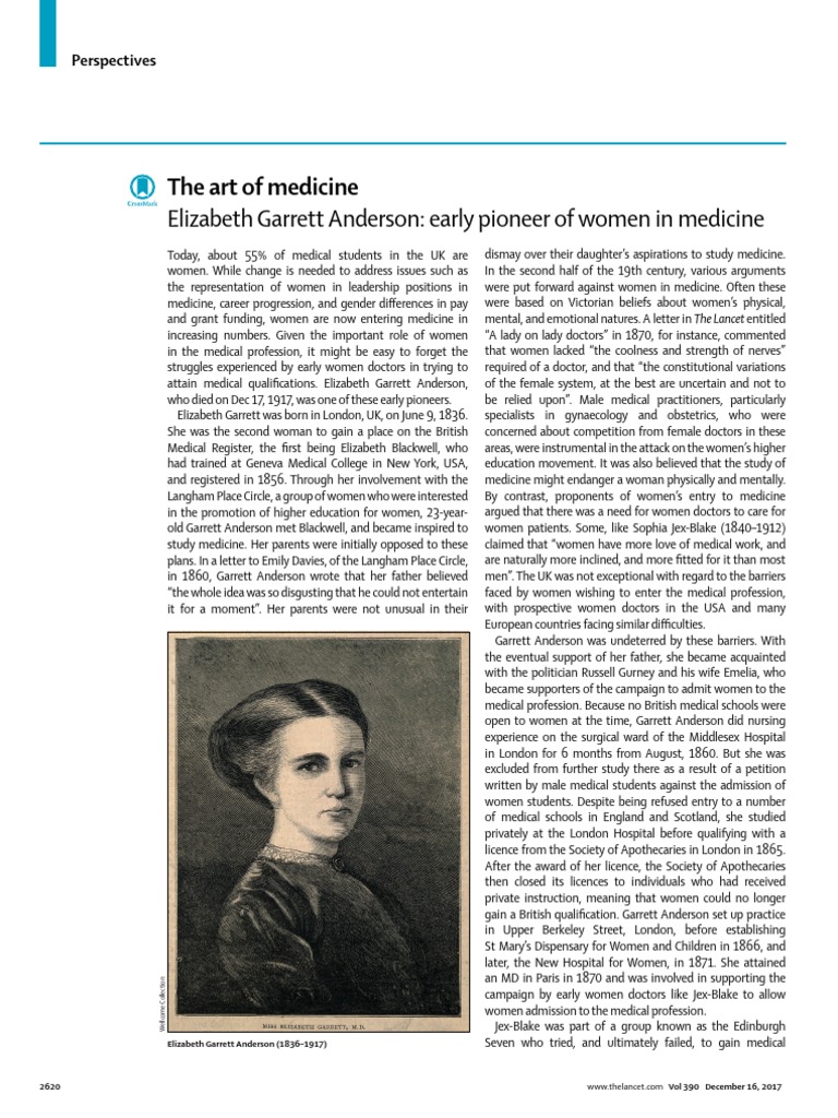 Elizabeth Garrett Anderson: Medical Pioneer | PDF | Physician | Medical ...