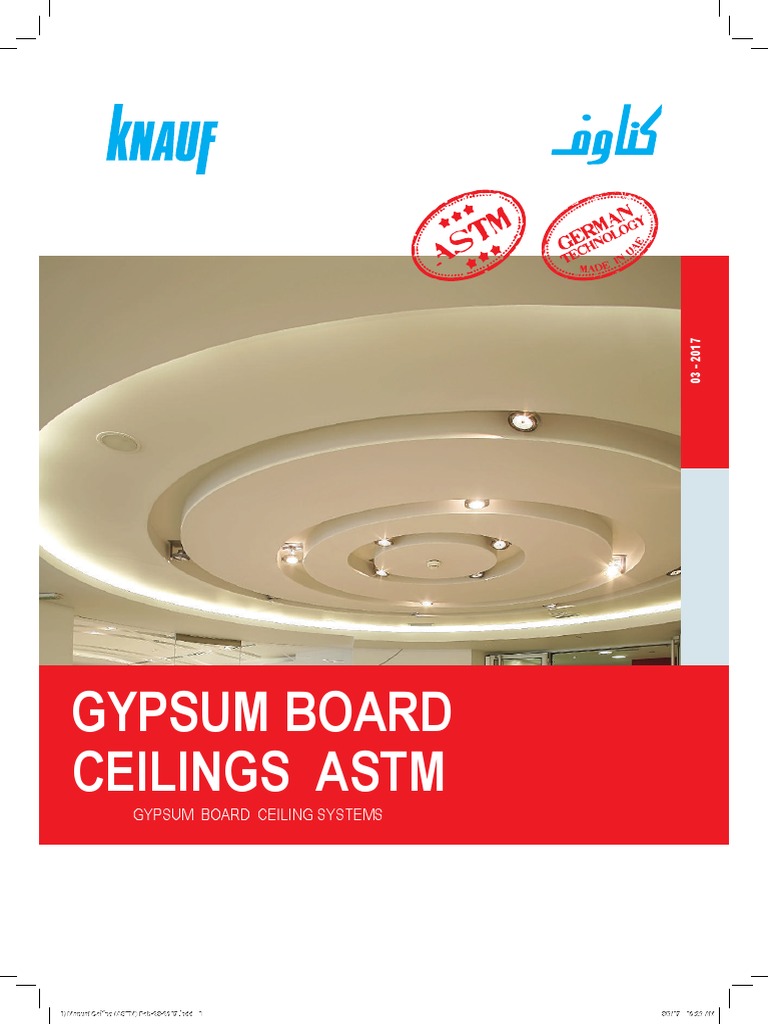 Knauf ASTM Ceiling Manual | PDF | Drywall | Structural Engineering