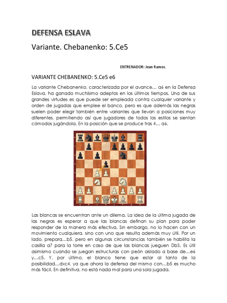 Defensa Eslava | PDF | Juegos de mesa | Juegos competitivos