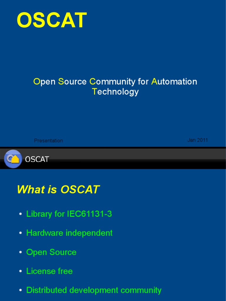 OSCAT Presentation | PDF | Source Code | Library (Computing)