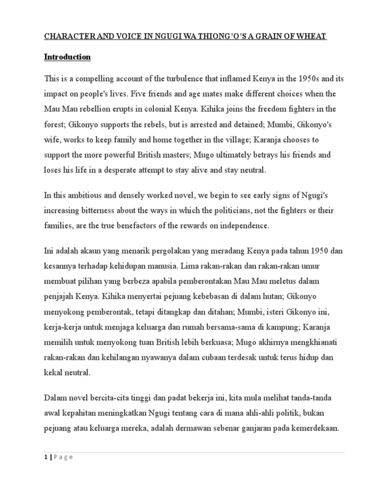 Character and Voice | PDF