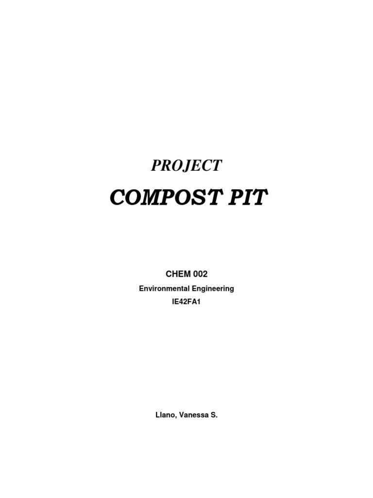 Compost Pit: Project | PDF