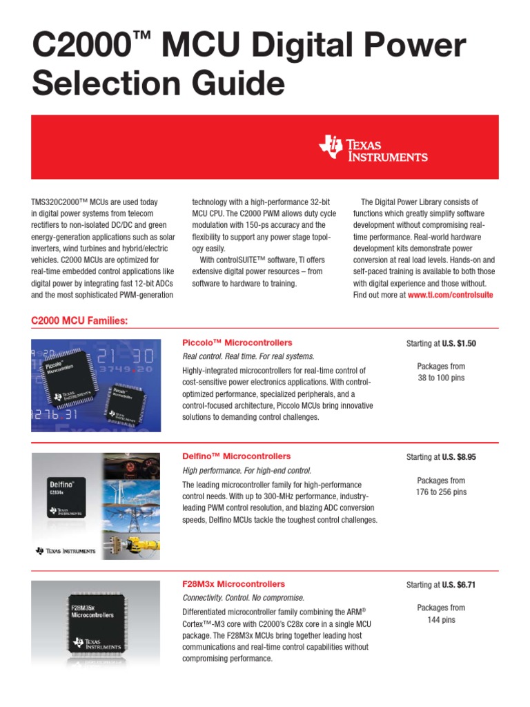 TI C2000™ MCU Digital Power Selection Guide | PDF | Microcontroller | License
