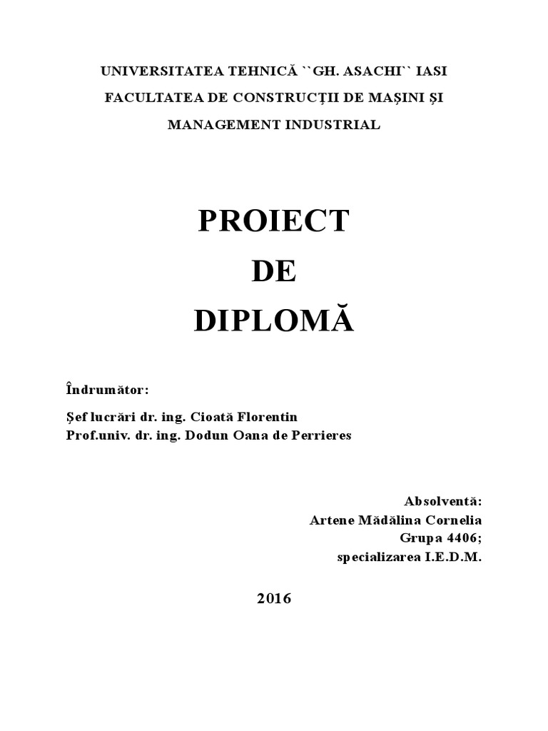 Artene - Proiect Diploma | PDF