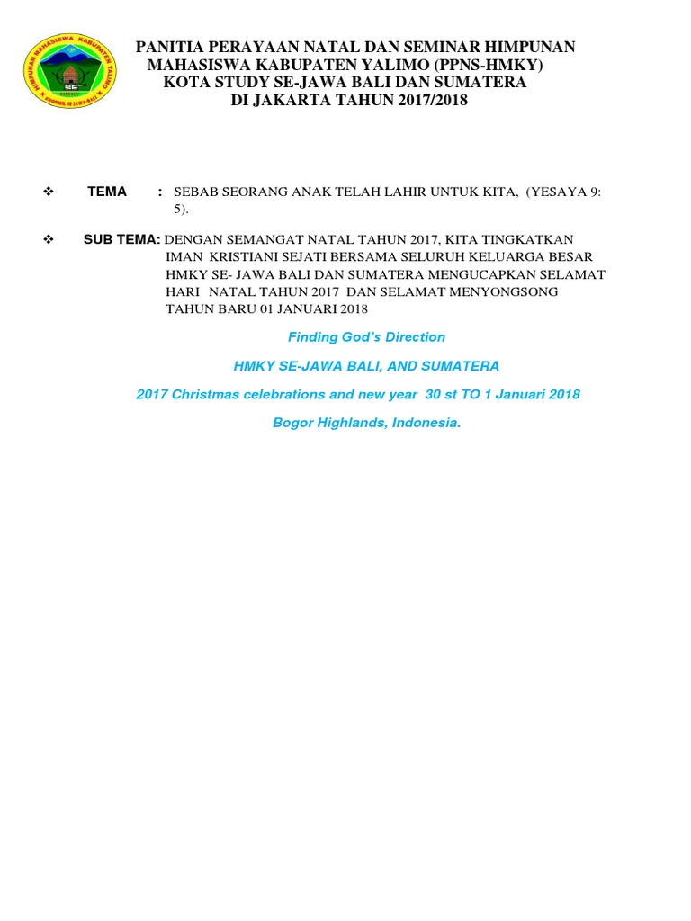 Tema Dan Sub Tema Natal | PDF