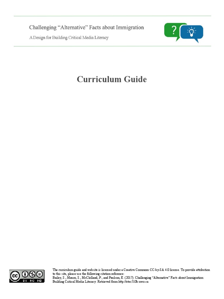 Curriculum Document | PDF | Information Literacy | Learning