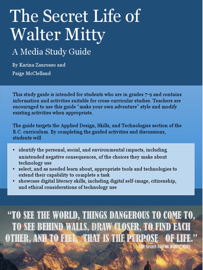 Secret Life of Walter Mitty | PDF | Mass Media | Social Media