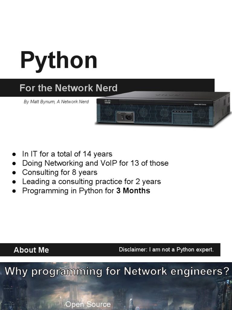 Python For The Network Nerd | PDF | Python (Programming Language) | Comma Separated Values