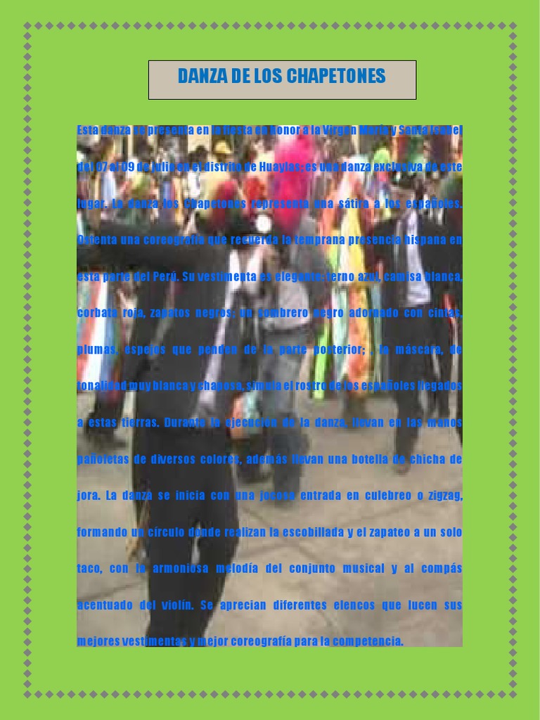 Danza de los Chapetones en Huaylas | PDF
