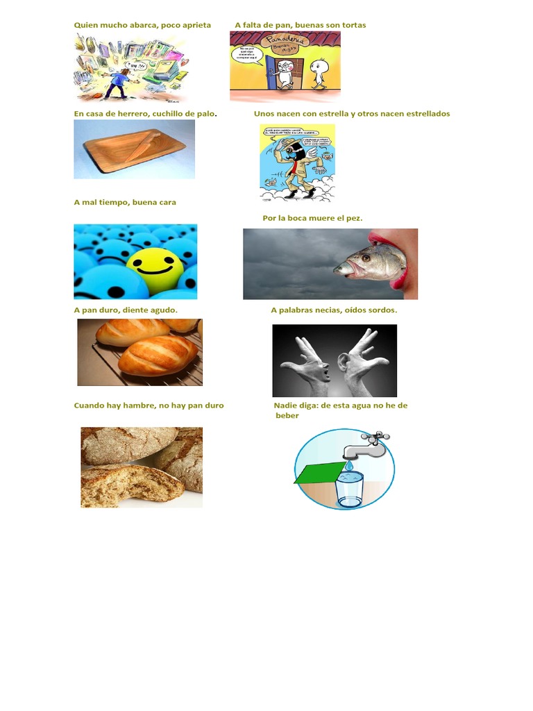 10 Refranes Ilustrados | PDF