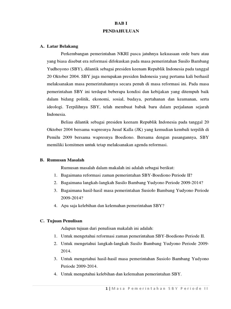 Masa Pemerintahan Sby | PDF | Ilmu Sosial
