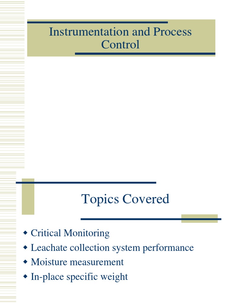 Instrumentation and Process Control | PDF | Thermocouple | Landfill