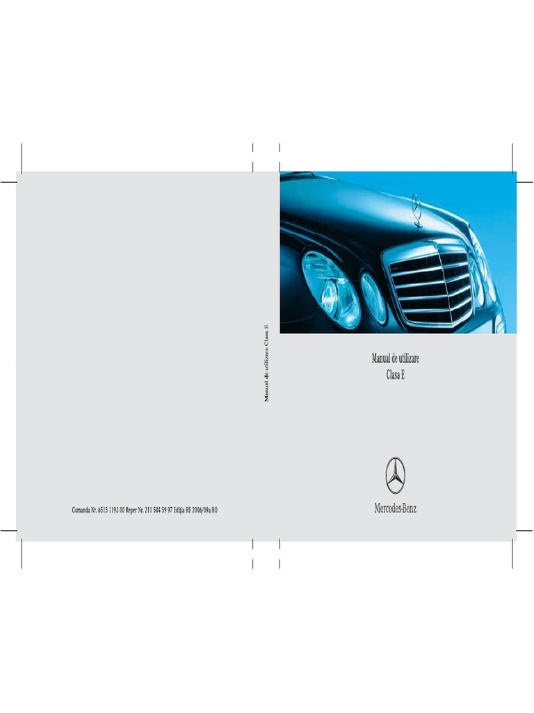 Manual Utilizare Clasa E-1 PDF | PDF