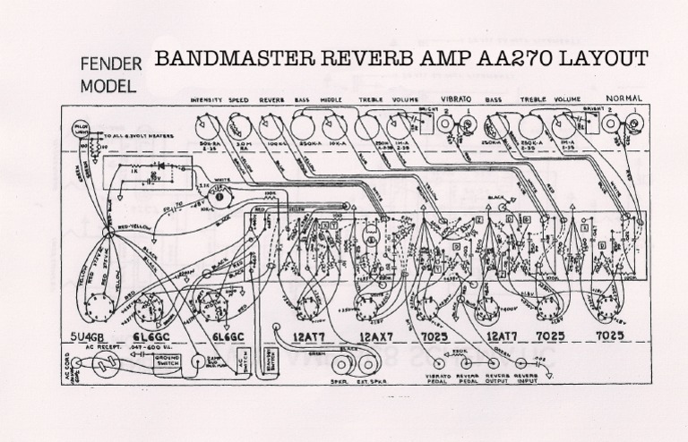 Bandmaster Reverb AA270 Layout | PDF