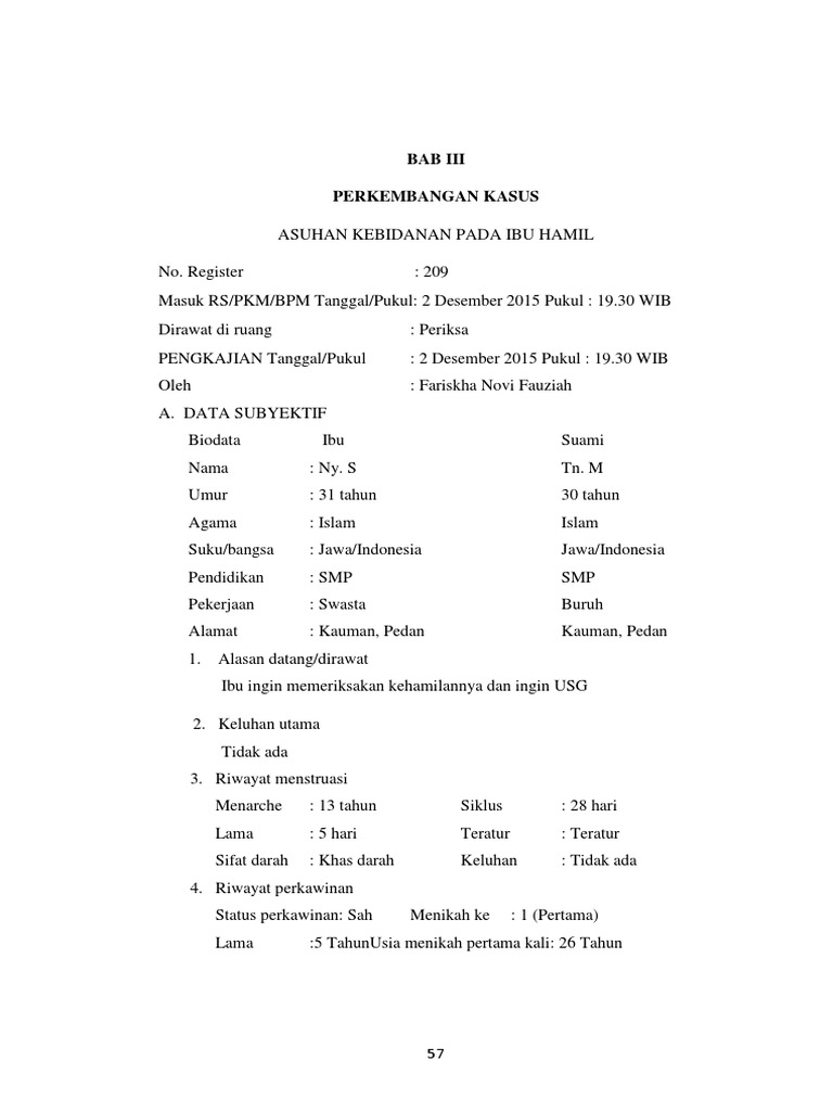 Bab III LTA KEBIDANAN | PDF