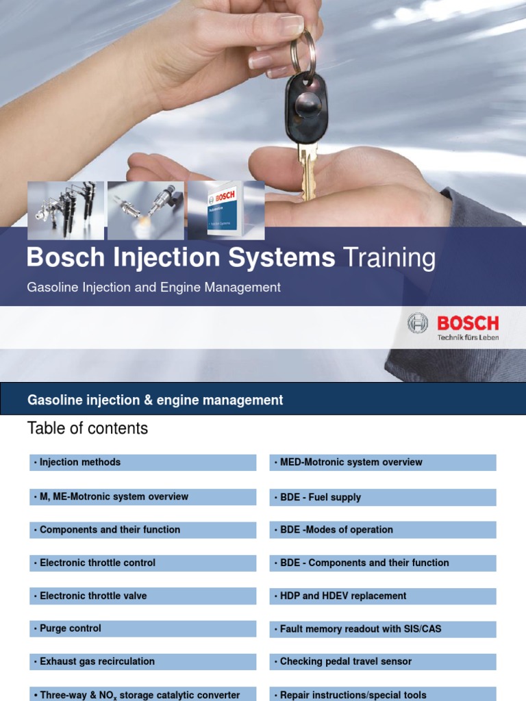 Bosch Injection Systems Training: Gasoline Injection & Engine ...