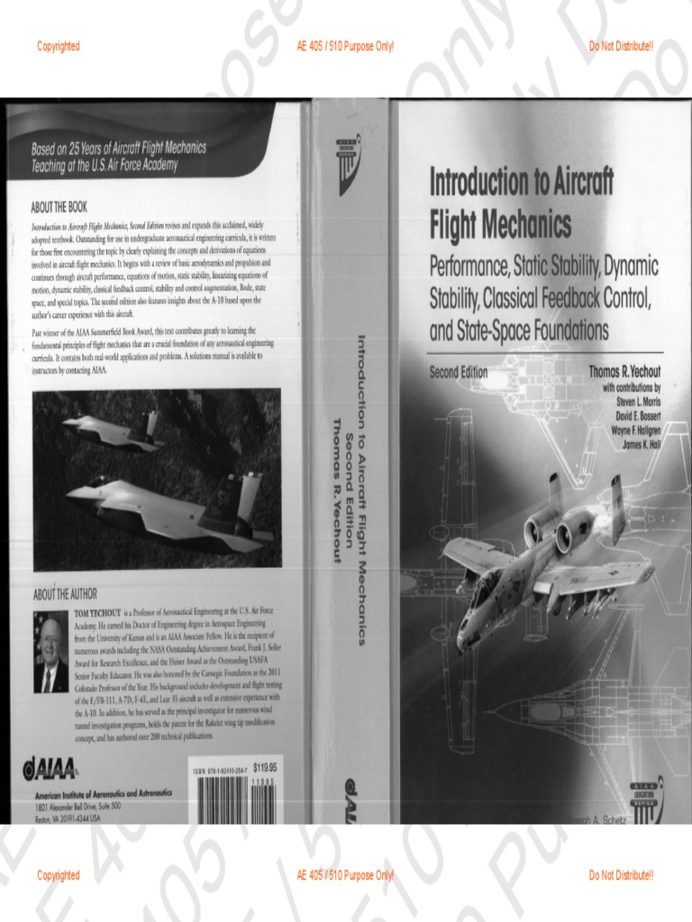 Ref - Yechout - Chap9 - Aircraft Stability and Control Augmentation | PDF
