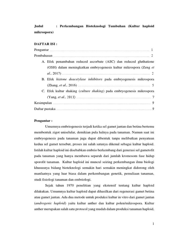 Kultur Mikrospora | PDF