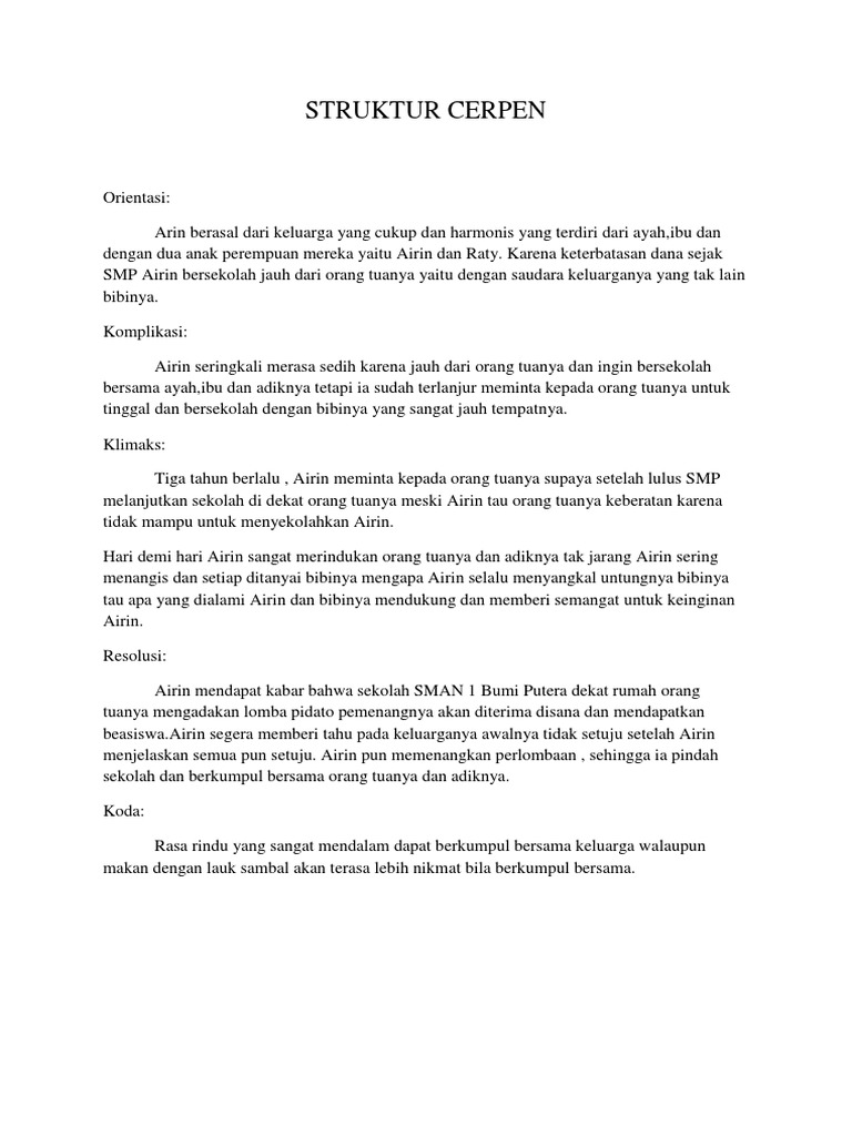 Struktur Cerpen | PDF