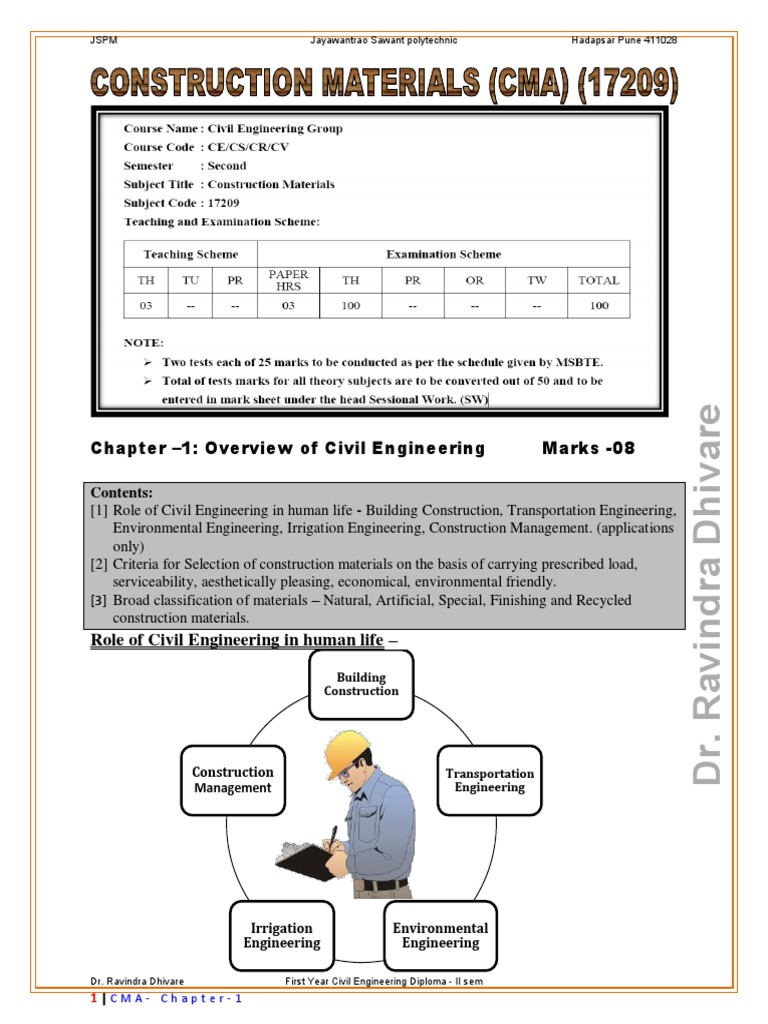 Role of Civil Engineers and Material Selection Criteria | PDF | Asphalt ...