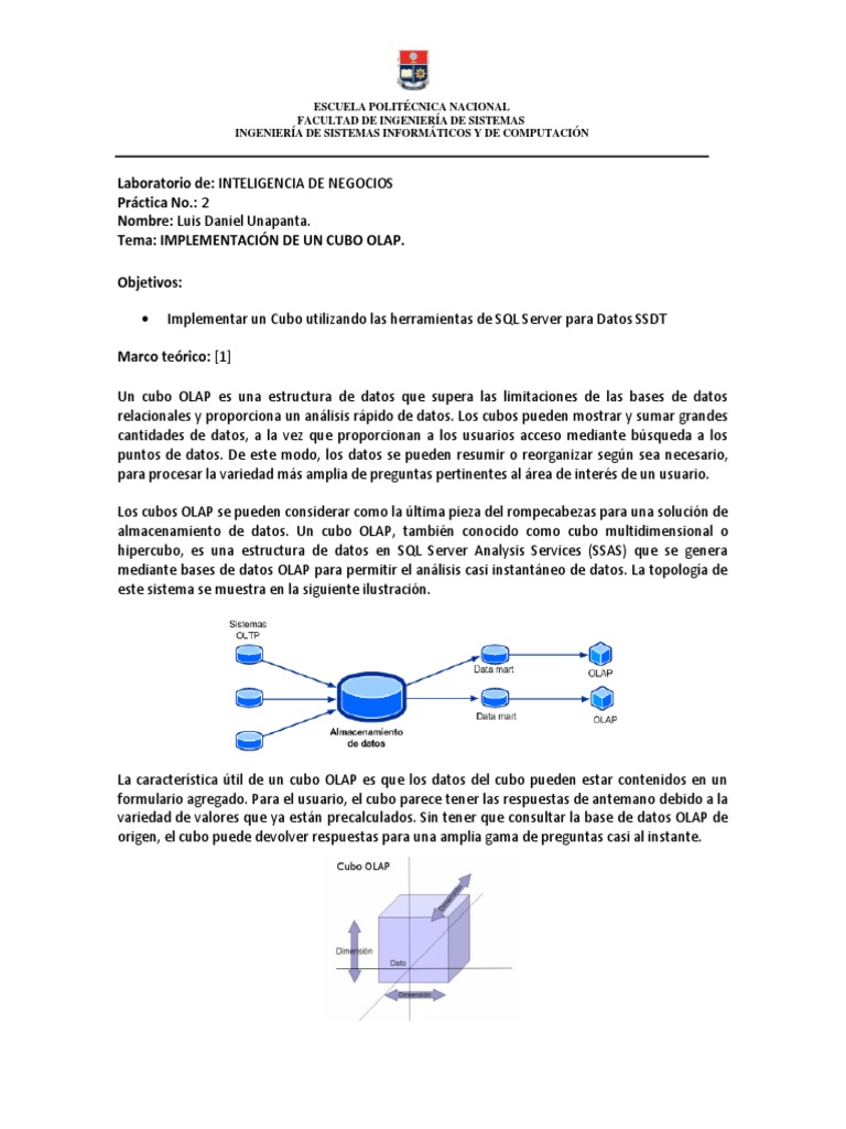 Implementación de Un Cubo Olap | PDF | Ciencias de la Información ...