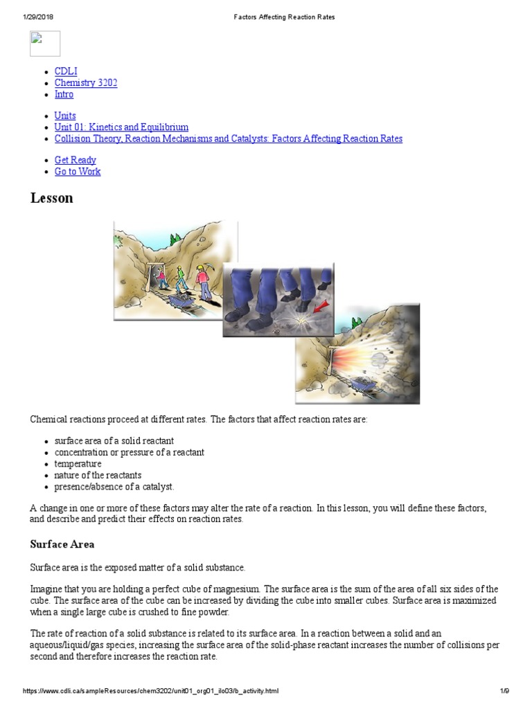 Factors Affecting Reaction Rates | PDF | Reaction Rate | Chemical Kinetics