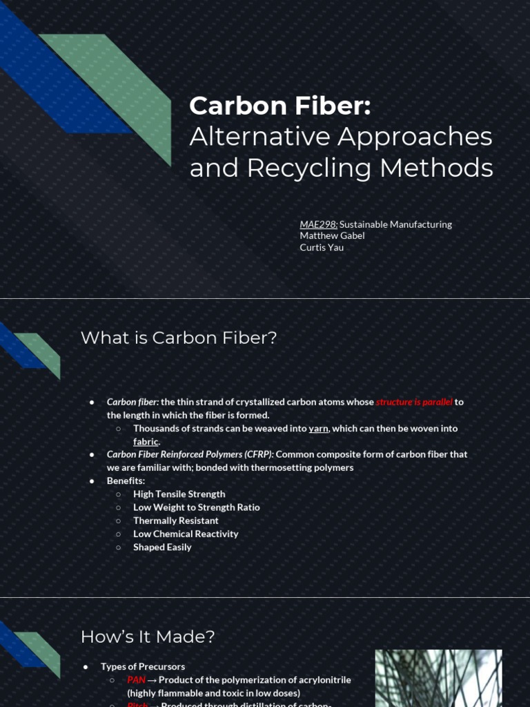 Carbon Fiber Final Presentation | Download Free PDF | Fibers | Pyrolysis