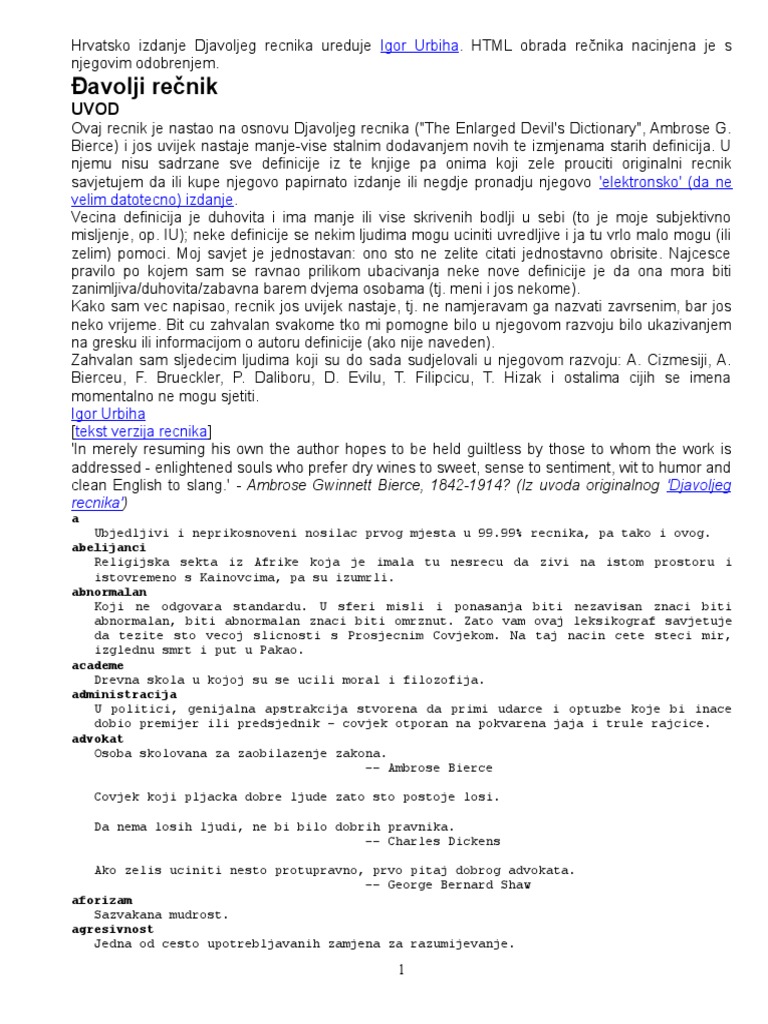 Djavolji Recnik | PDF