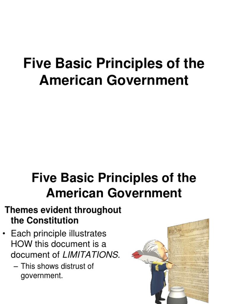 Five Basic Principles of The American Government | PDF | Article One Of ...