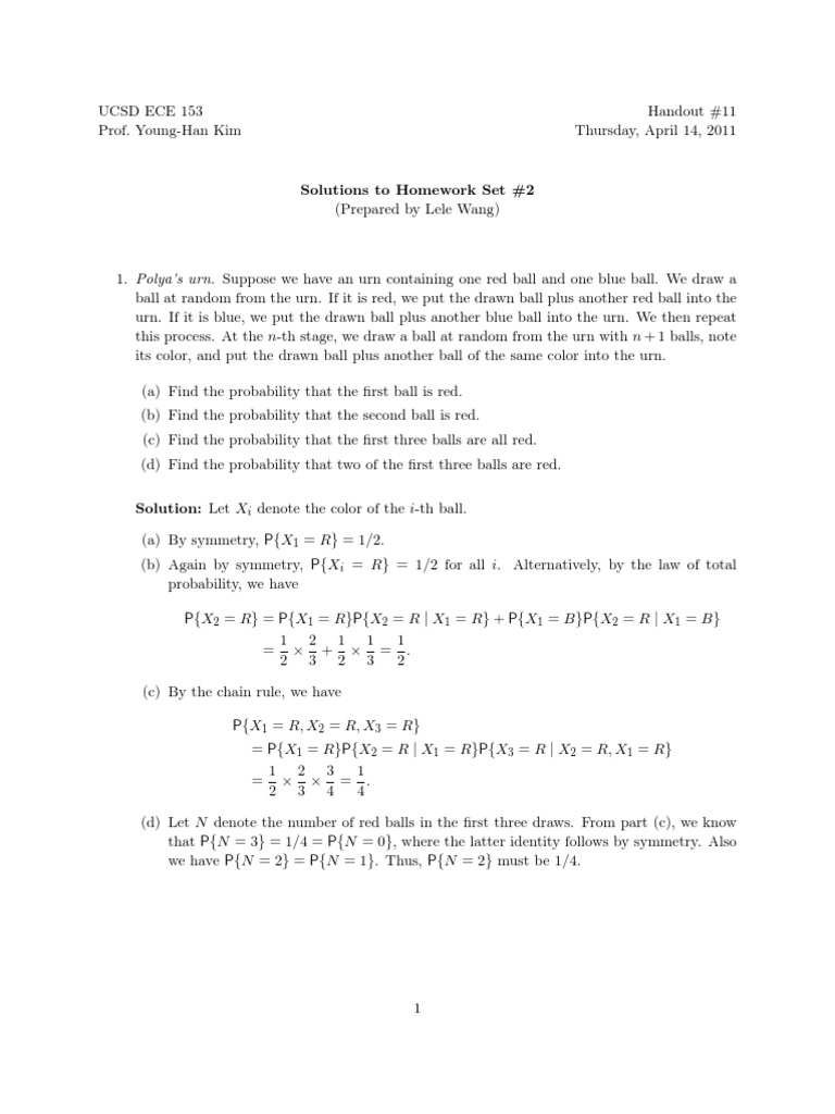Hw2sol PDF | PDF | Probability Density Function | Probability Theory