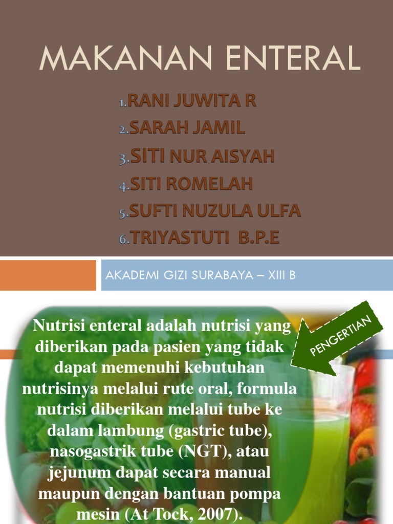 Nutrisi dan Resep Makanan Enteral | PDF