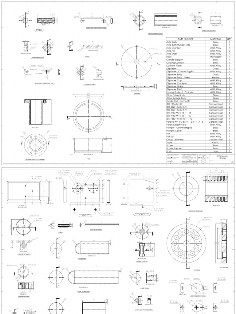 Engineering diagram of a piston and connecting rod assembly with ...
