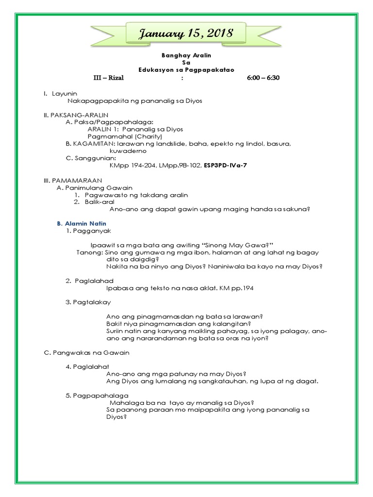 Aralin 1 4th Grading | PDF