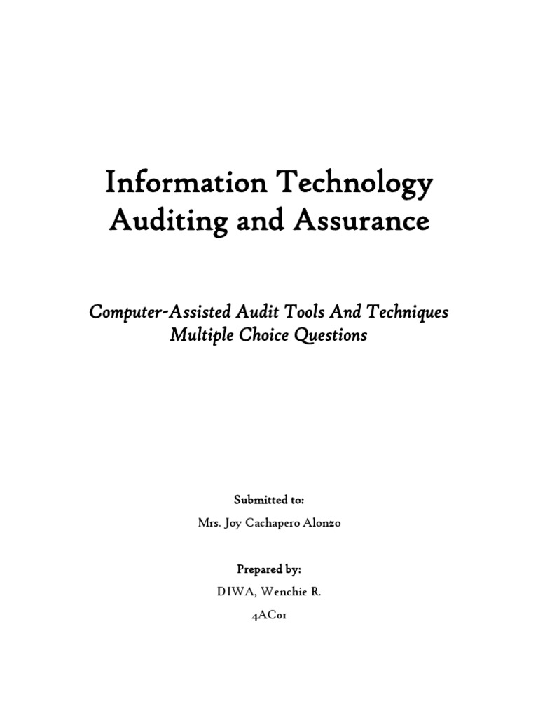 Information Technology Auditing and Assurance: Computer-Assisted Audit ...