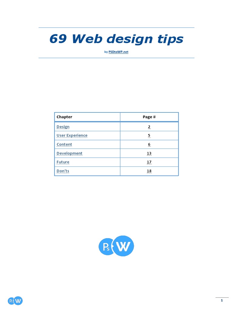 Web Design Tips | PDF | Websites | Web Design