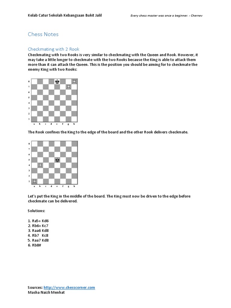 Chess Notes - Beginners 3 | PDF | Chess | Traditional Games