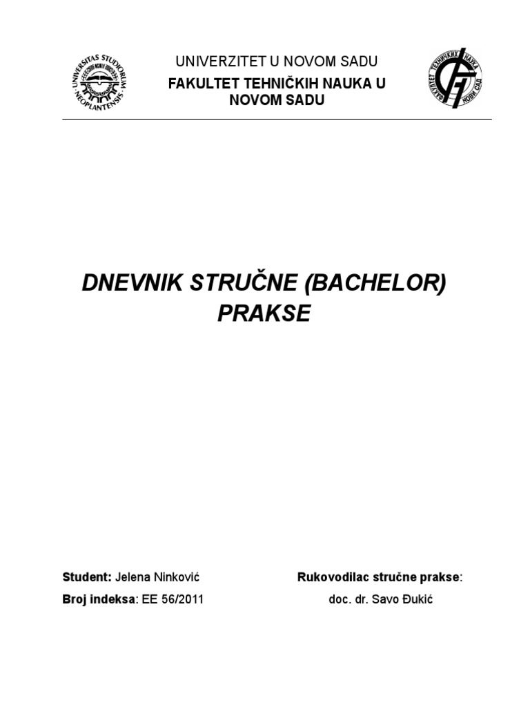 Dnevnik Stručne Prakse | PDF