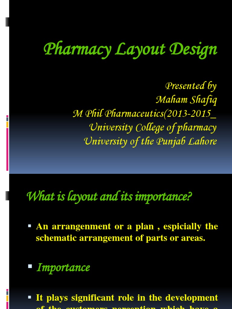 Pharmacy Layout Design | PDF | Pharmacy | Health Care