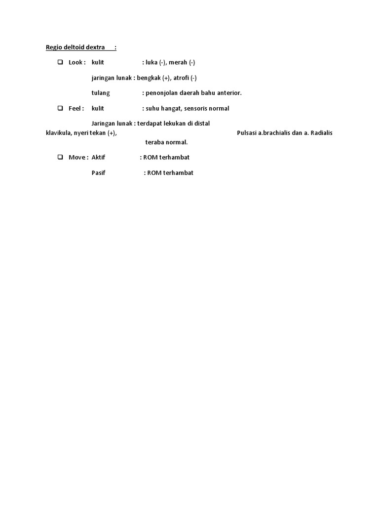 Regio Deltoid Dextra | PDF