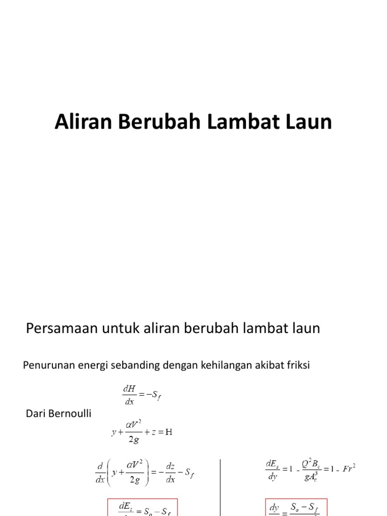 Aliran Berubah Lambat Laun | PDF