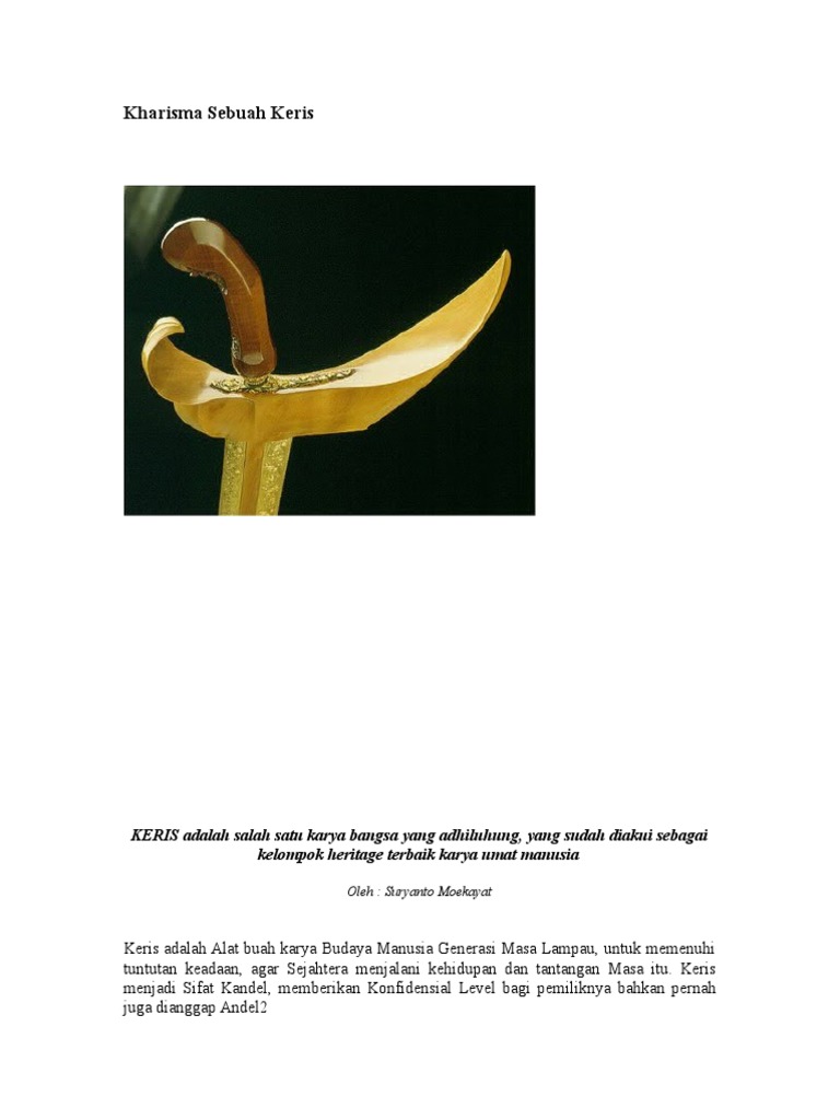 KERIS KARYA BANGSA | PDF