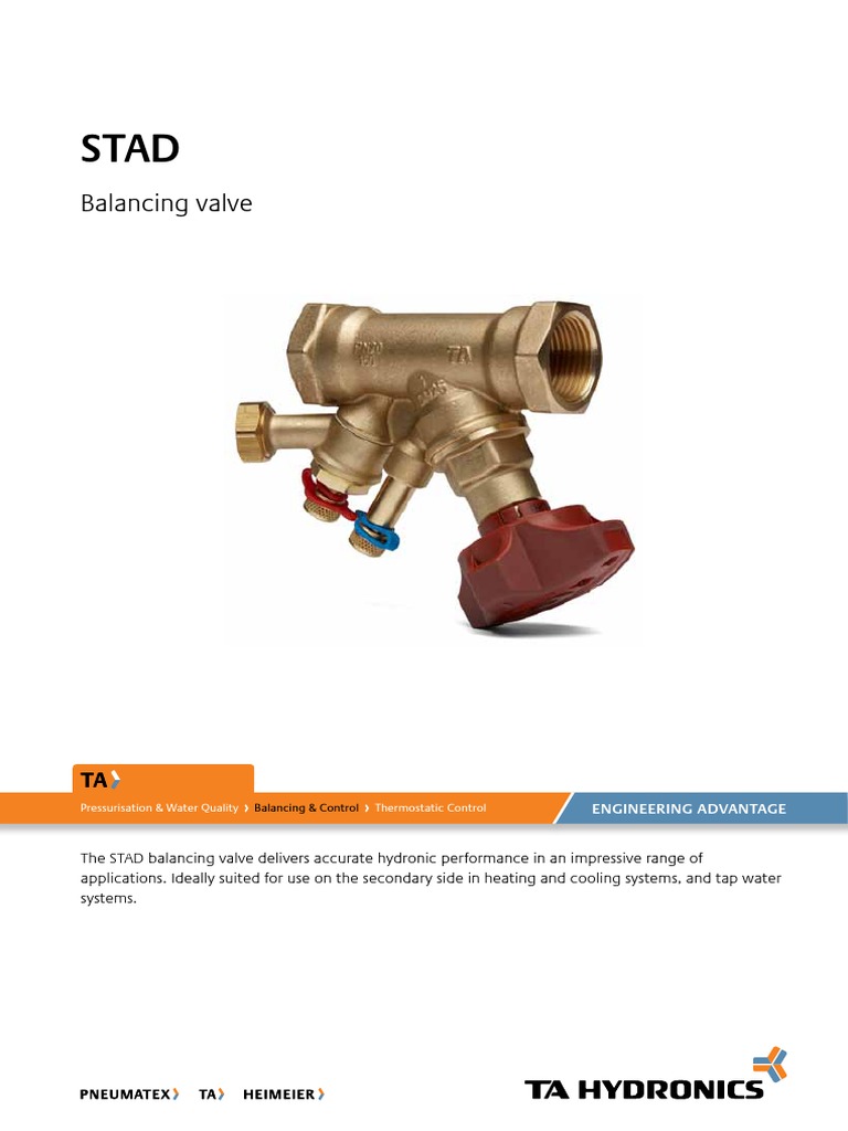 STAD Balancing Valves | PDF | Valve | Viscosity