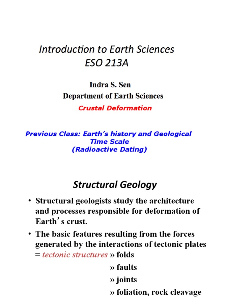 Previous Class: Earth's History and Geological Time Scale (Radioactive ...