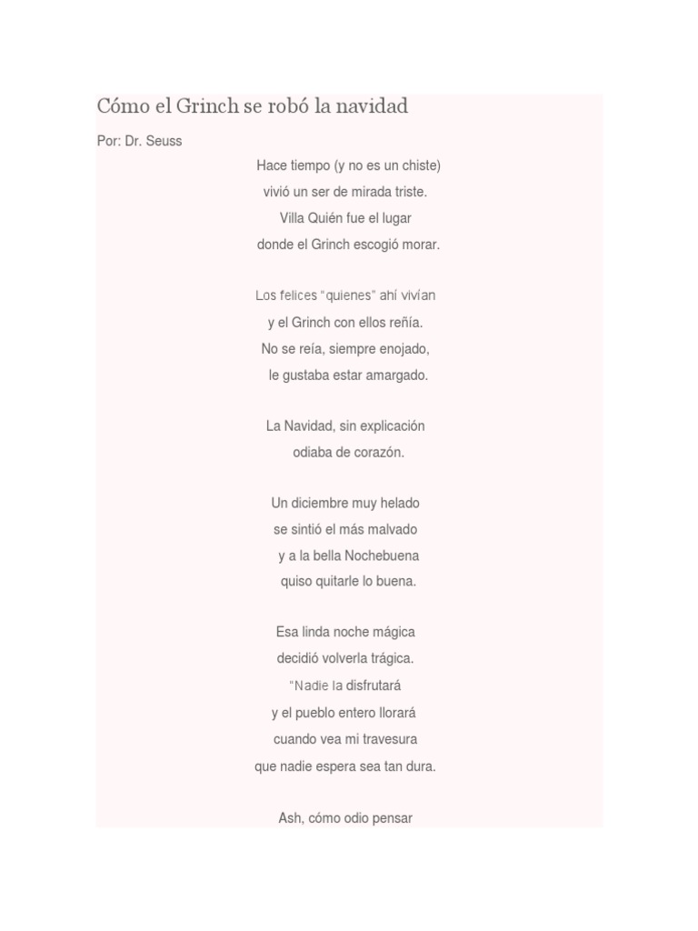 Cómo El Grinch Se Robó La Navidad | PDF | Biodiversidad | Contaminación