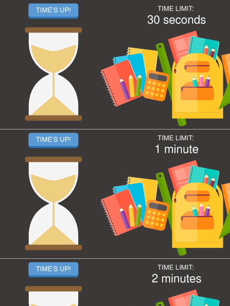 30 Seconds: Start Timer Time'S Up! Time Limit | PDF