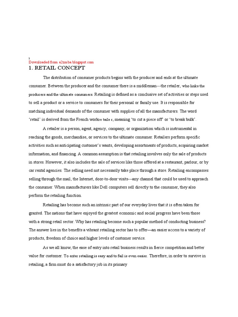 Understanding Retailing Concepts | PDF