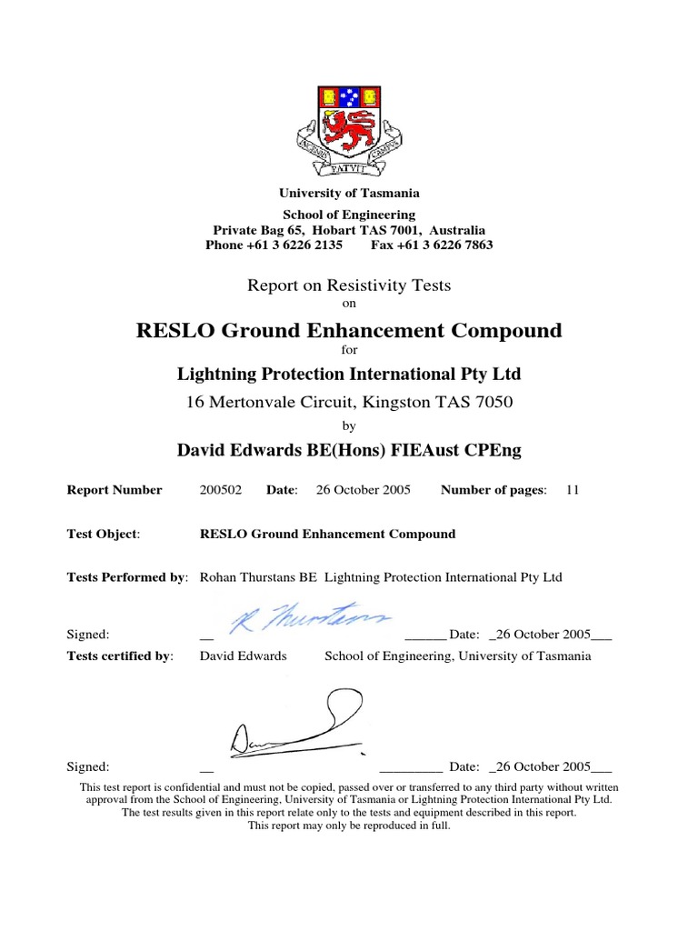 Reslo Report v3 PDF | PDF | Electrical Resistivity And Conductivity ...