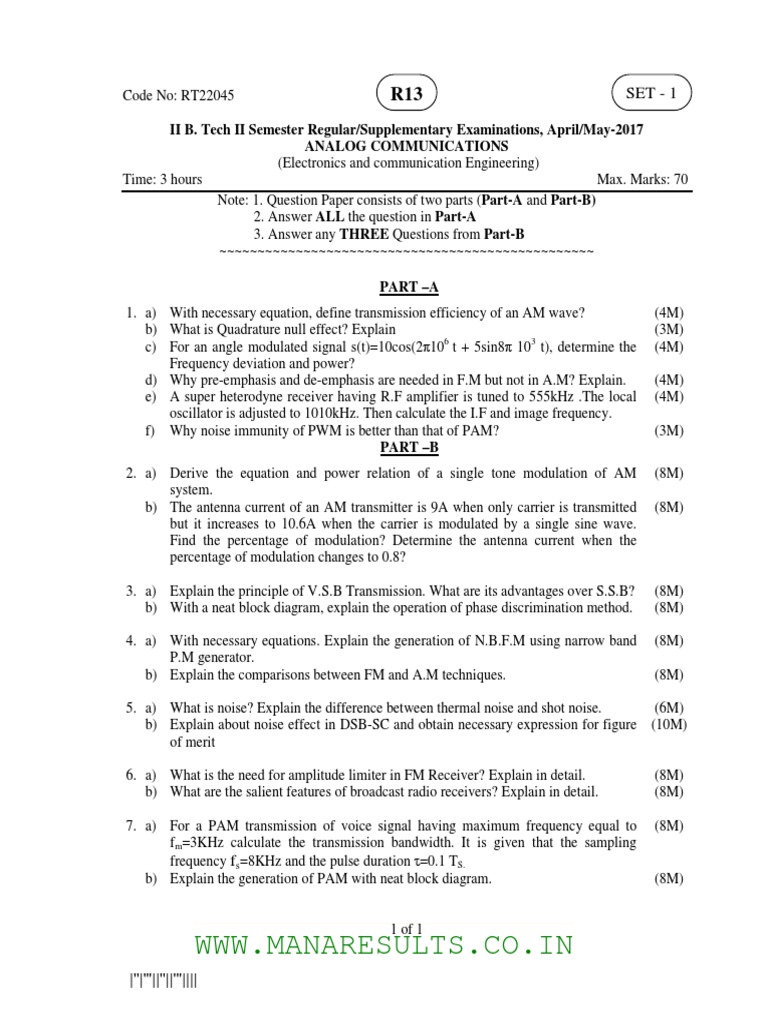 WWW - Manaresults.Co - In: II B. Tech II Semester Regular/Supplementary Examinations, April/May ...
