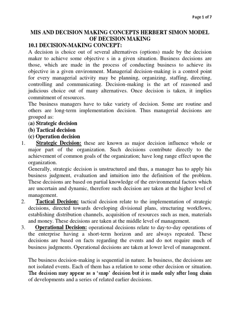 Mis Decision System | PDF | Decision Making | Mathematical Optimization